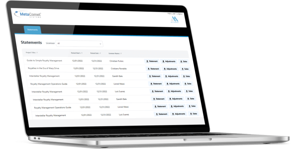 Royalty Portal | Statements Made Easy